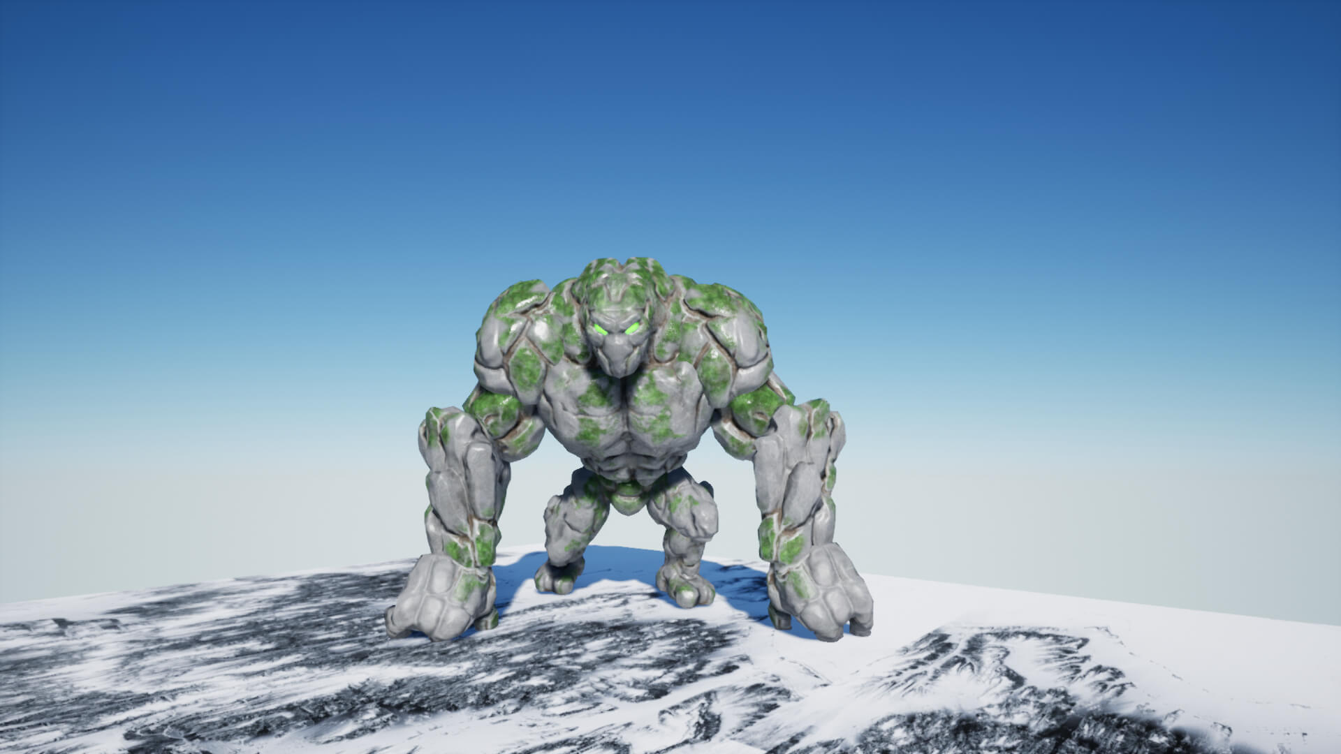 Golem Stone With Moss - 3D Model by tanchik