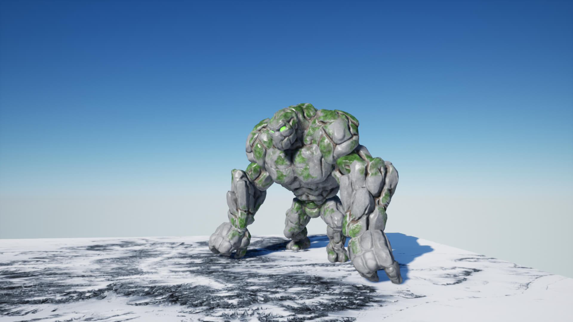 Golem Stone With Moss 3d Model By Tanchik