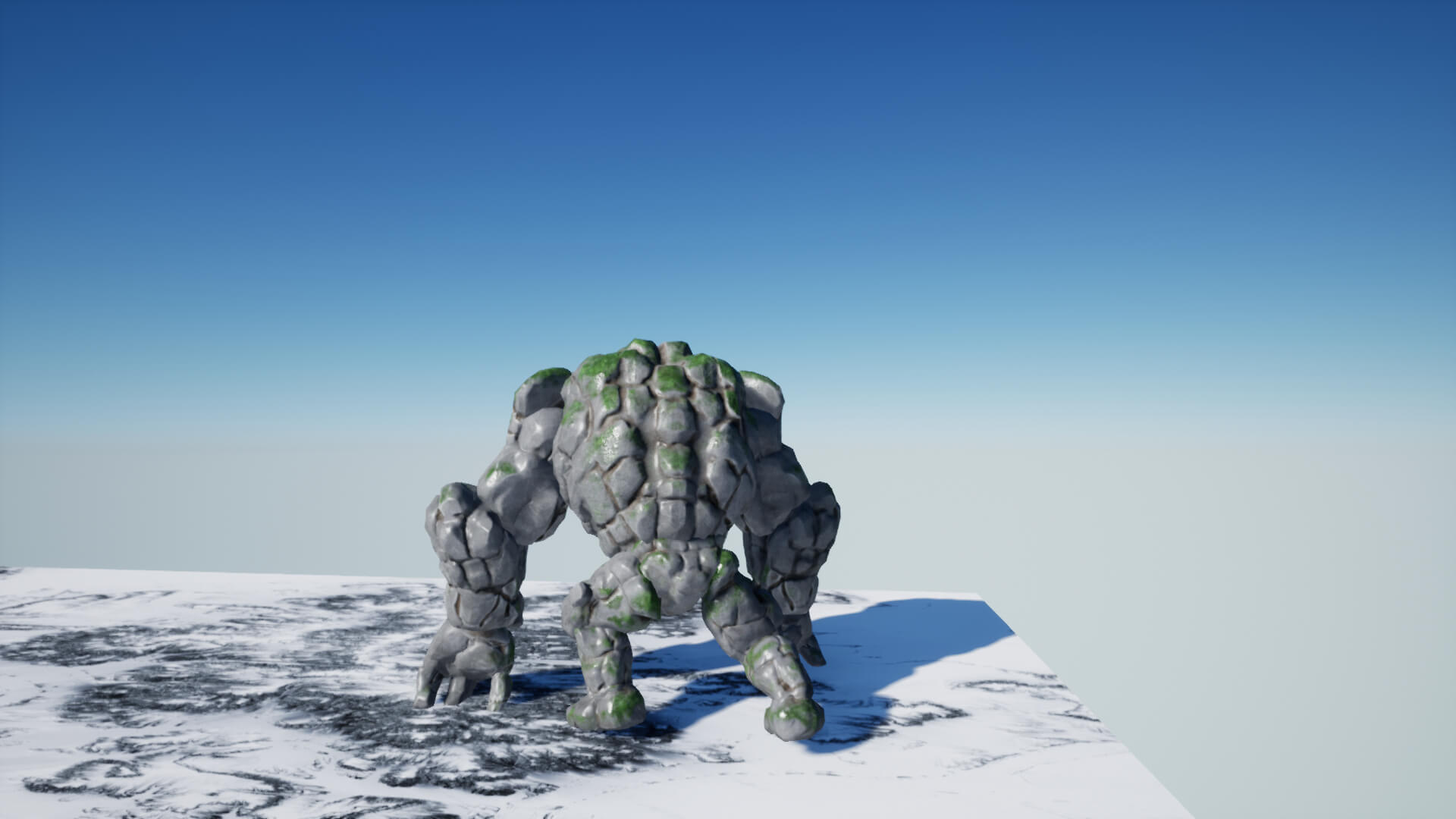 Golem Stone With Moss - 3D Model by tanchik