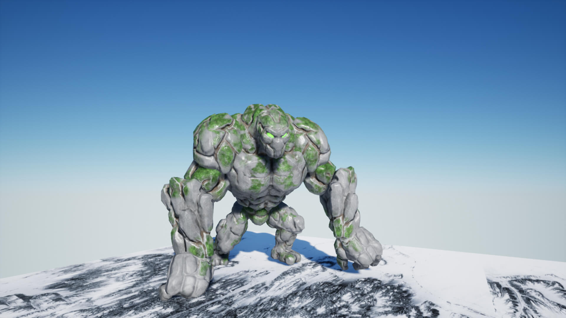 Golem Stone With Moss - 3D Model by tanchik