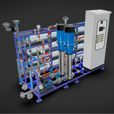 8m3h 3Stage RO Filter System - 3D Model by tanphan1105