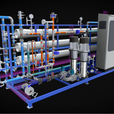 Water Filter Skid 3D Model by tanphan1105