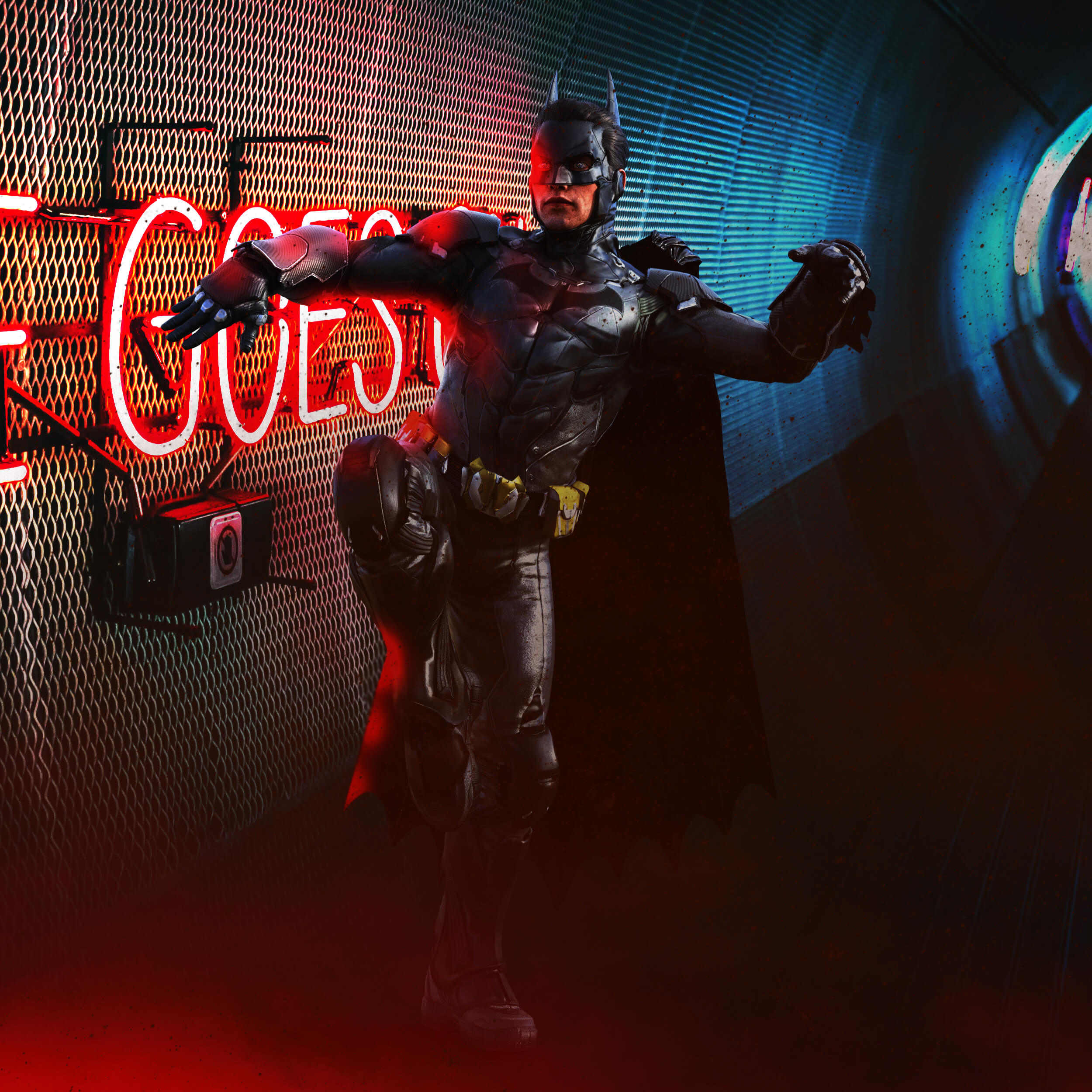 Batman Baked 3D Render, Digital Art by tantographics