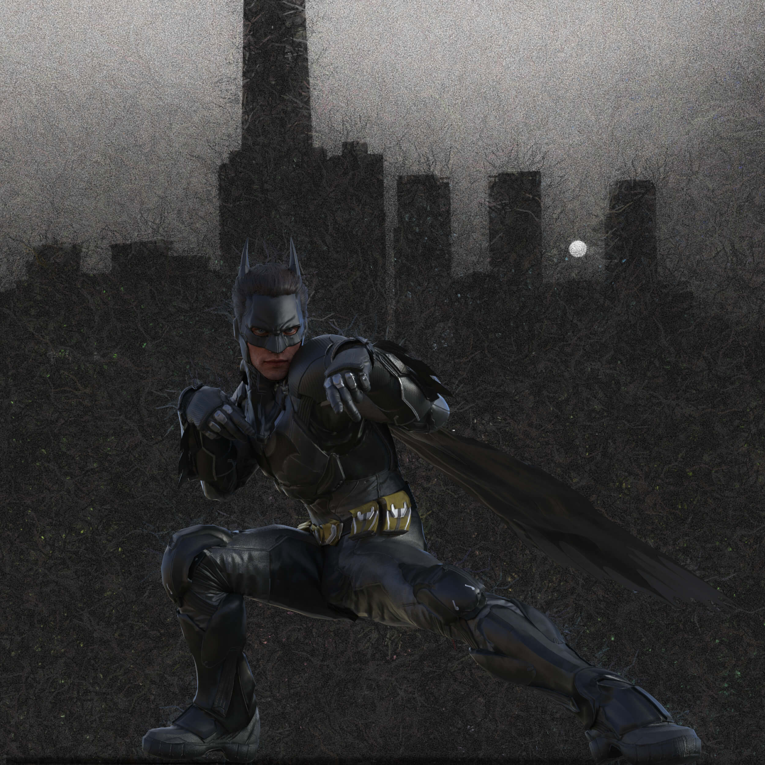 Batman Chaos 3D Render, Digital Art by tantographics