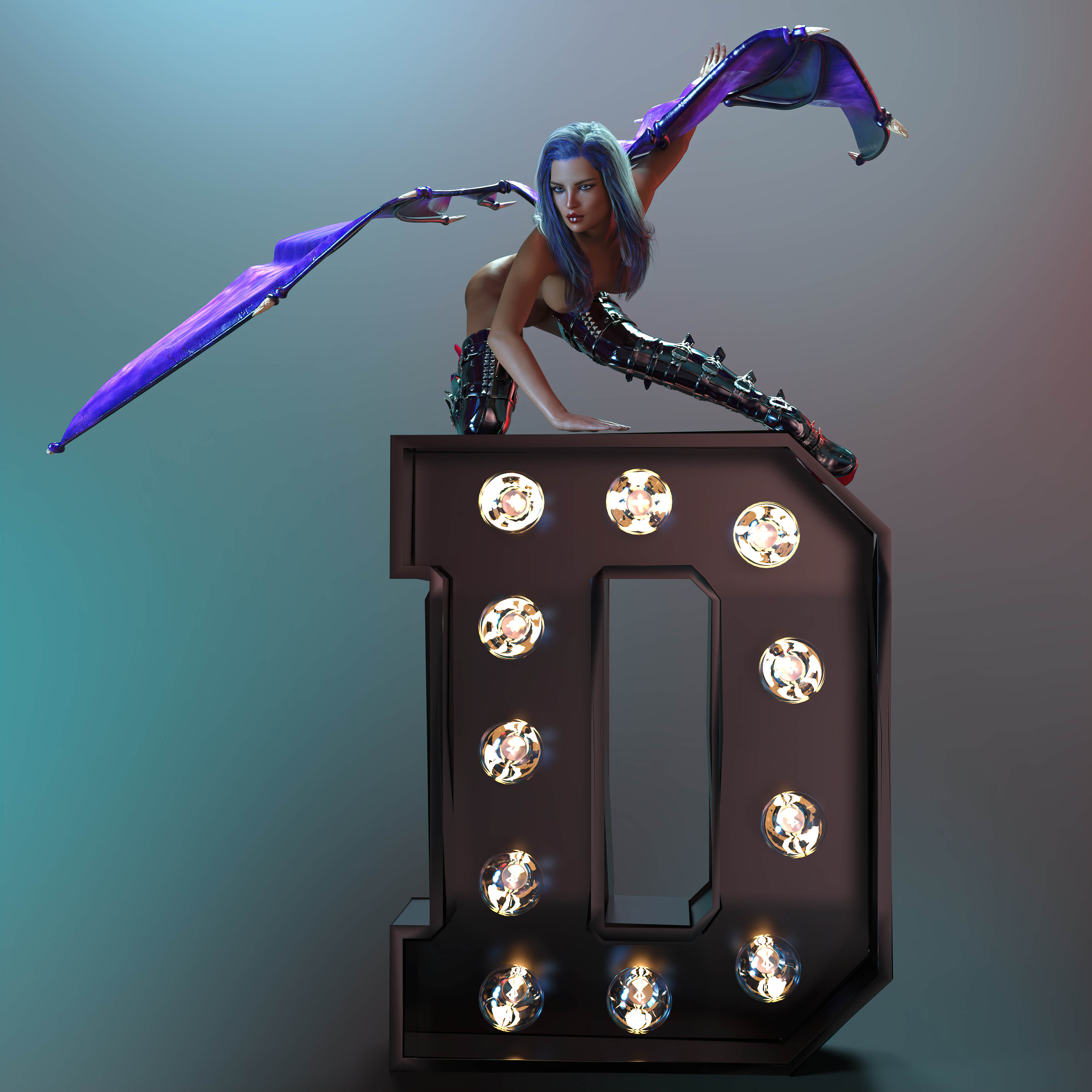 D is for 3D Render, Digital Art by tantographics