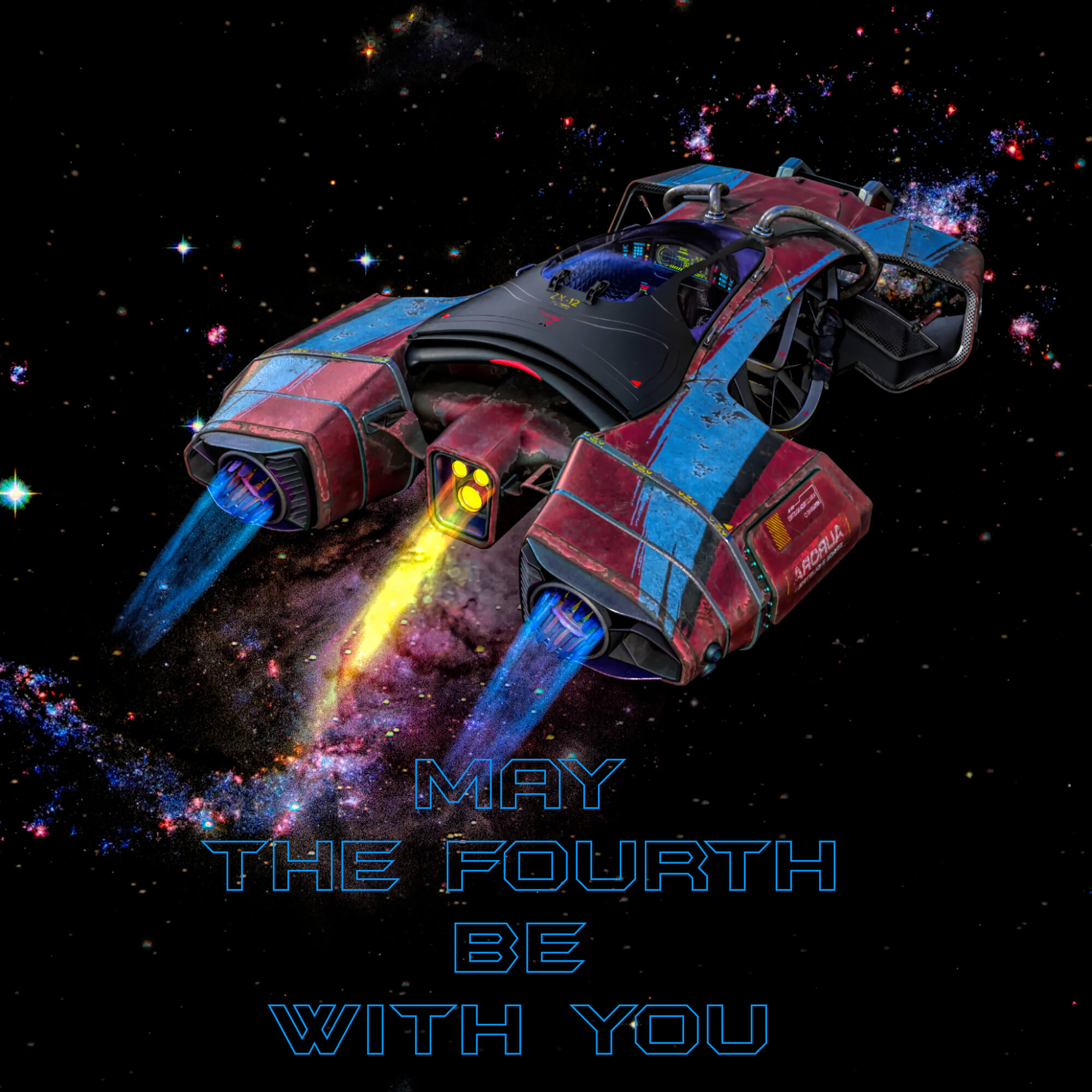 May the Fourth Be with You 3D Render by tantographics