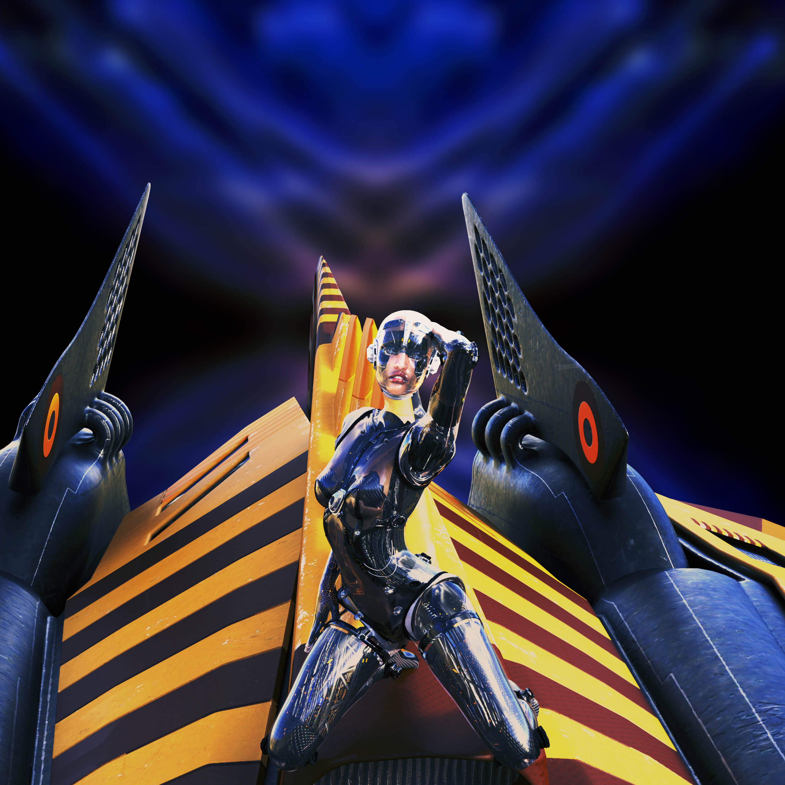 SciFi Pinup 3D Render, Digital Art by tantographics