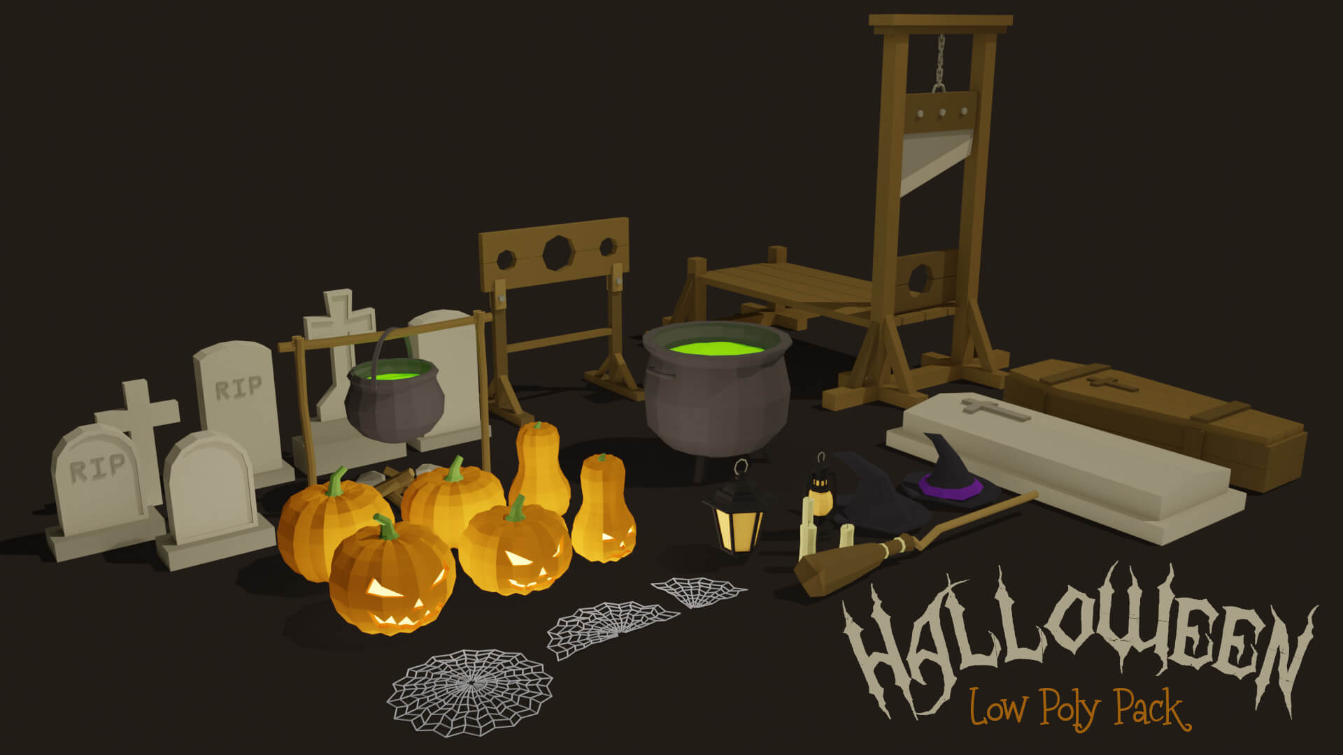 Halloween LowPoly Pack - 3D Model by Tarasov3D