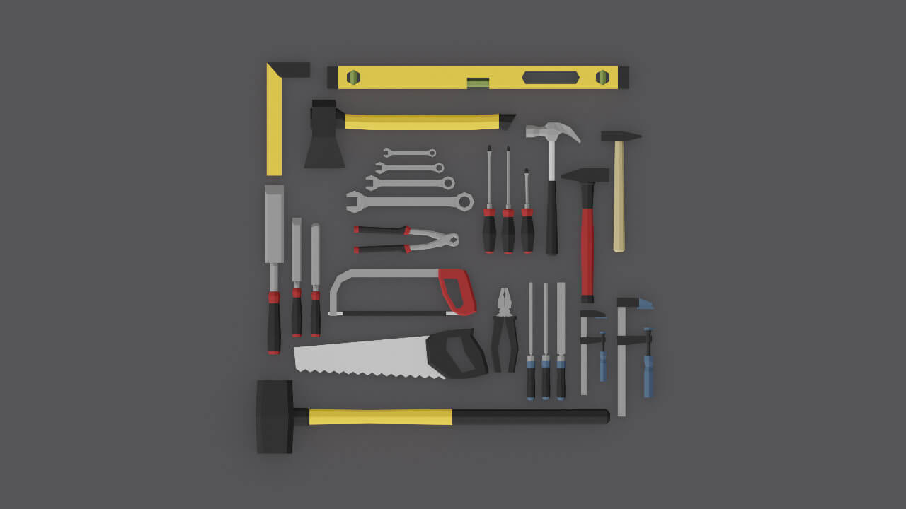 Workshop LowPoly Pack - 3D Model by Tarasov3D