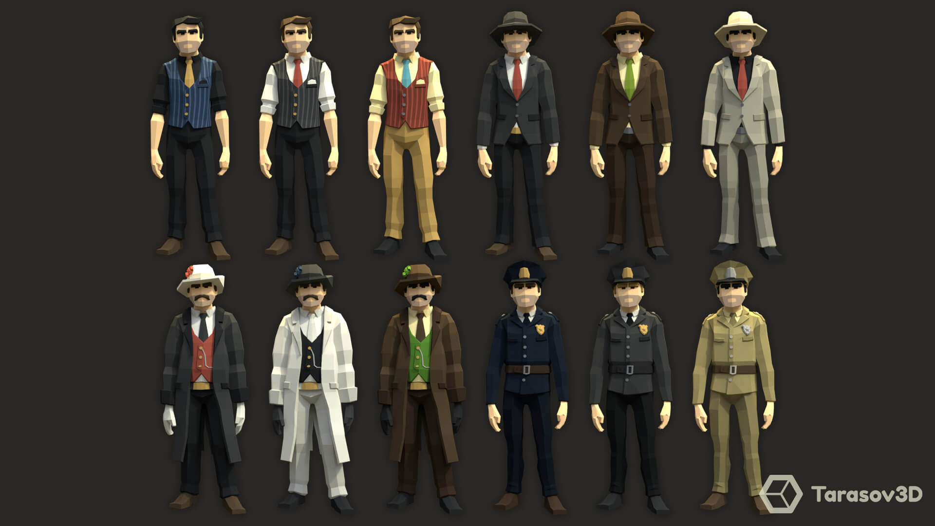 Mafia Low Poly Pack - 3D Model by Tarasov3D