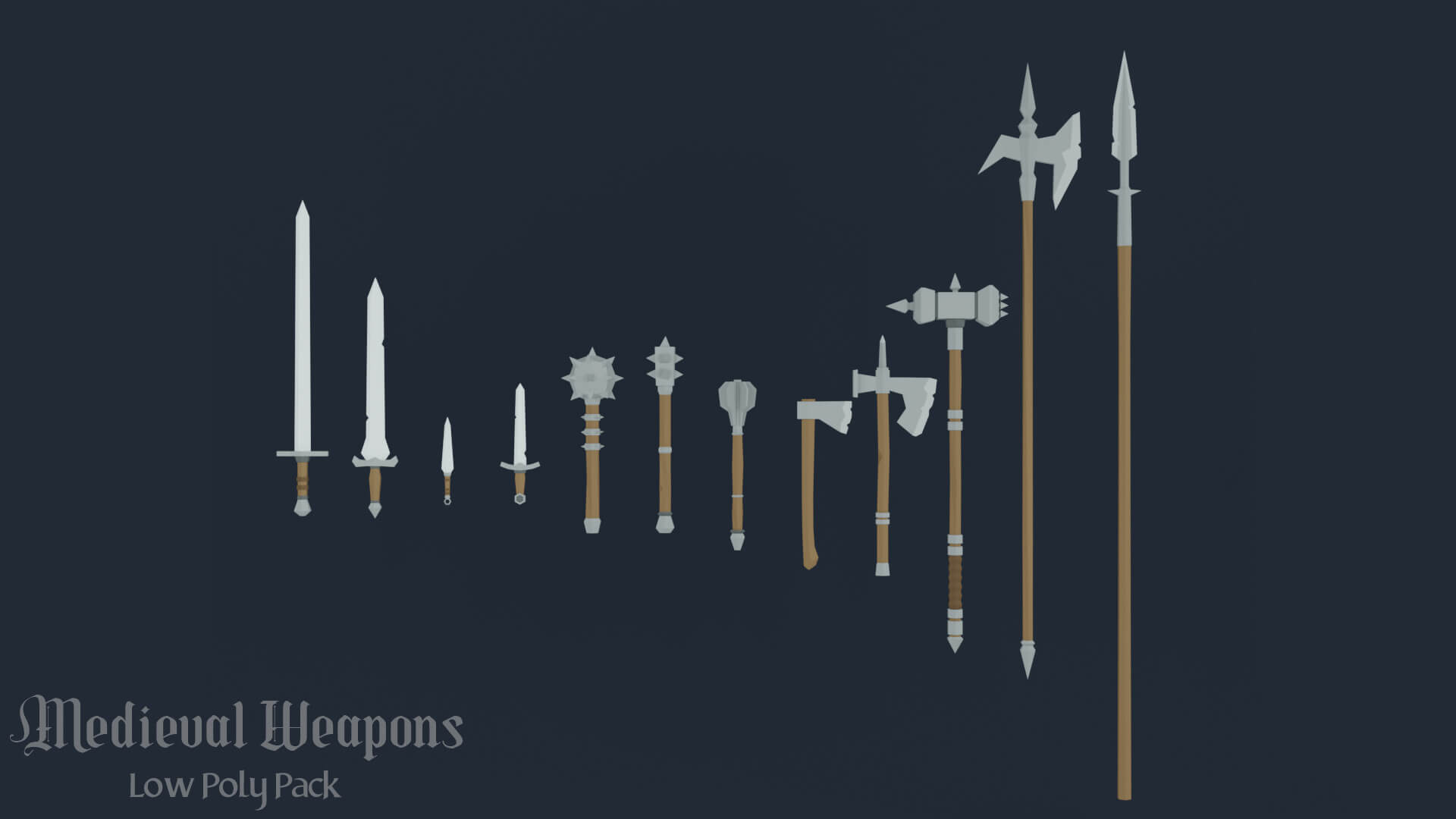 Medieval Weapons Pack - Free 3D Model by Tarasov3D