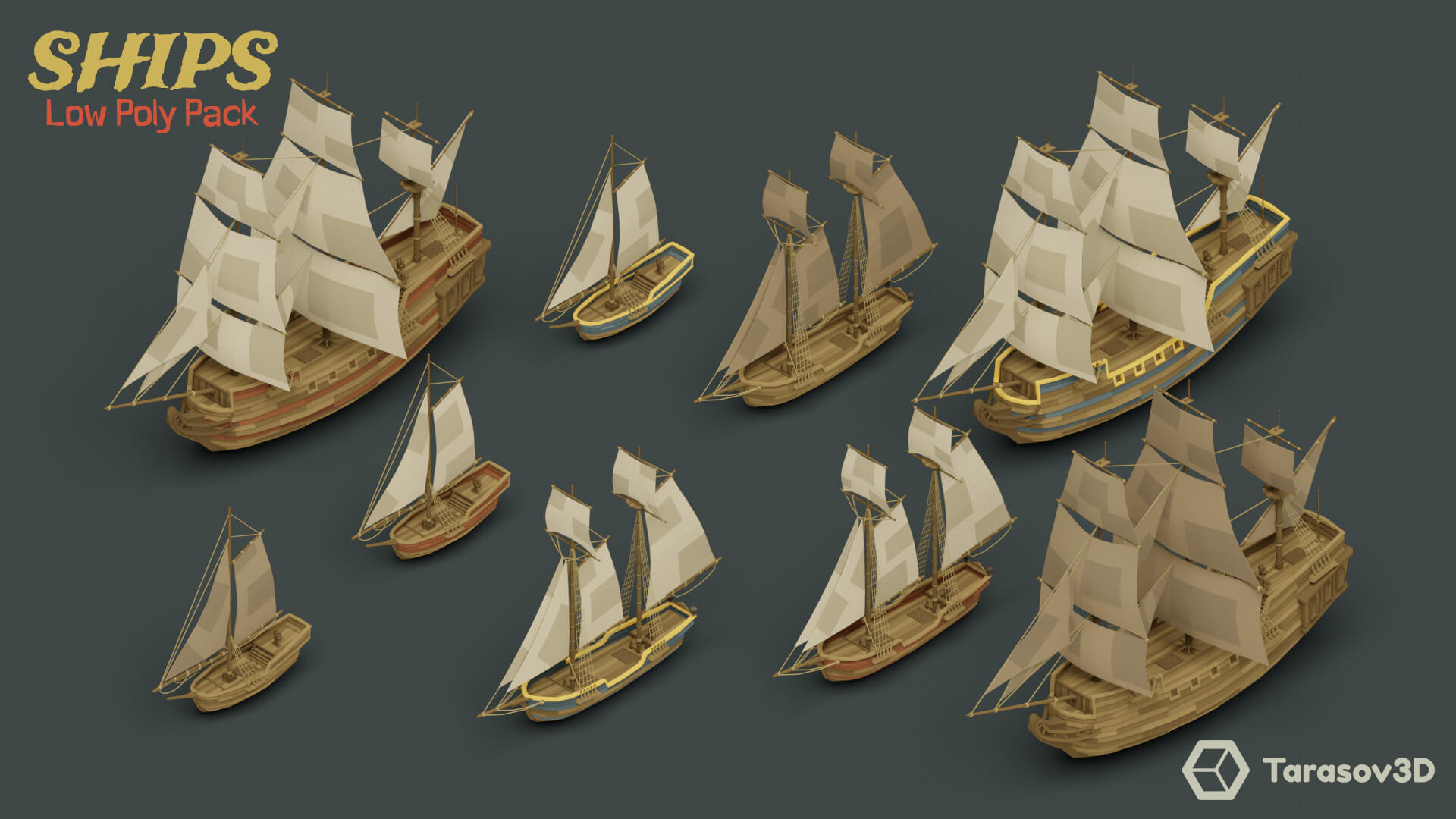 Ships LowPoly Pack - 3D Model by Tarasov3D
