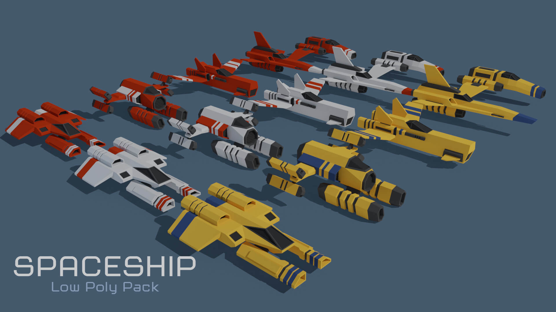 Spaceship LowPoly Pack - 3D Model by Tarasov3D