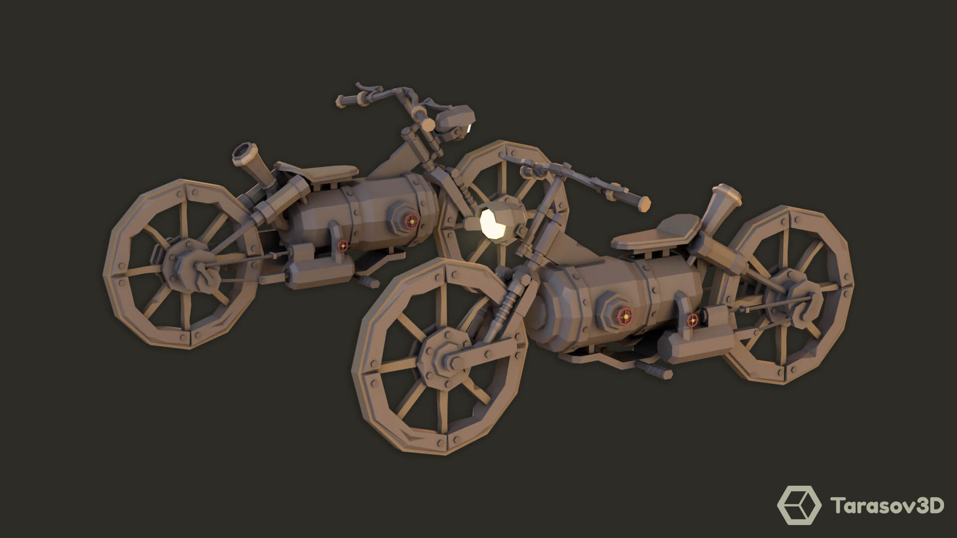 Steampunk Vehicles Low Poly Pack - 3D Model by Tarasov3D