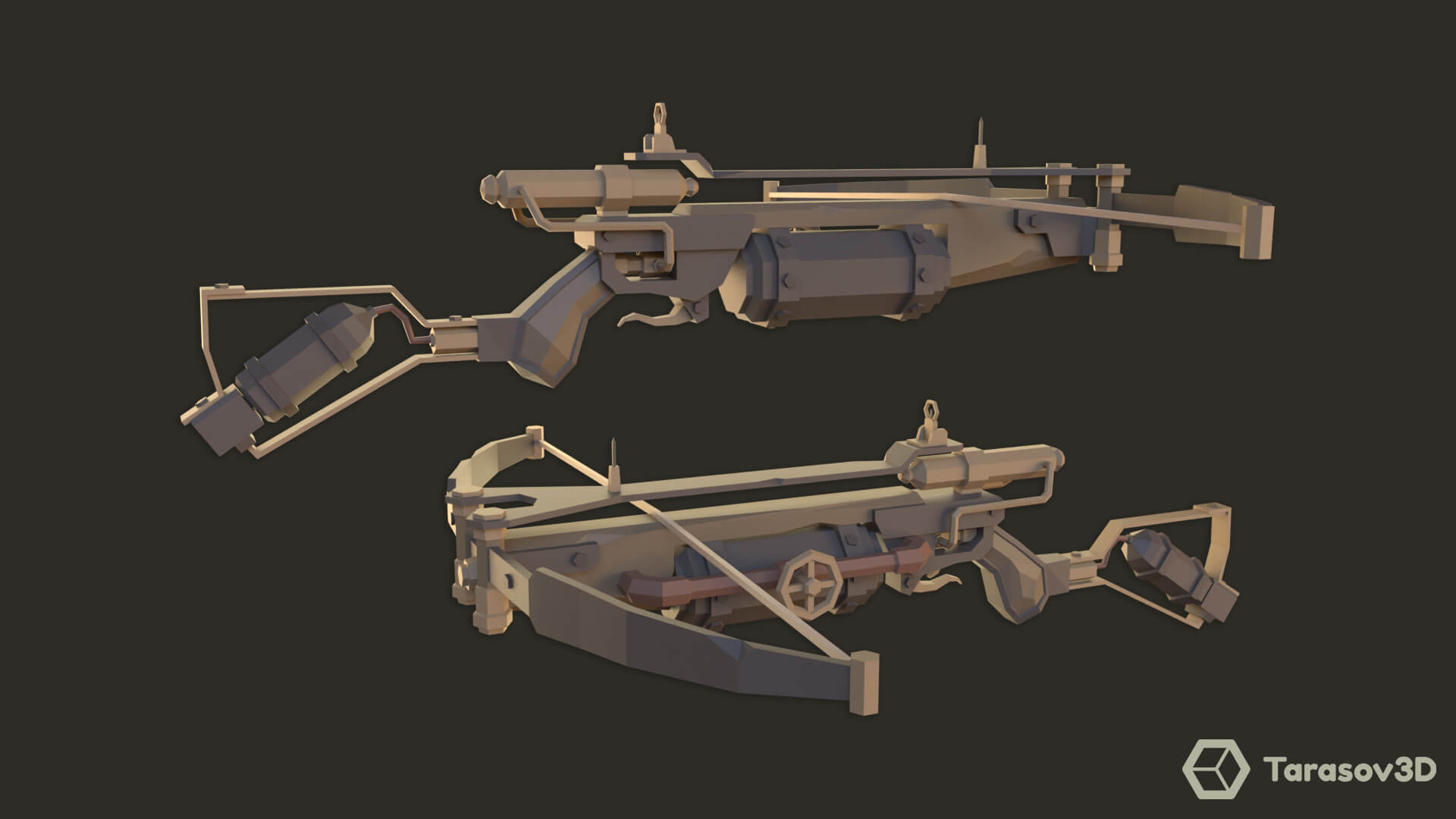 Steampunk Weapons Low Poly Pack - 3D Model by Tarasov3D