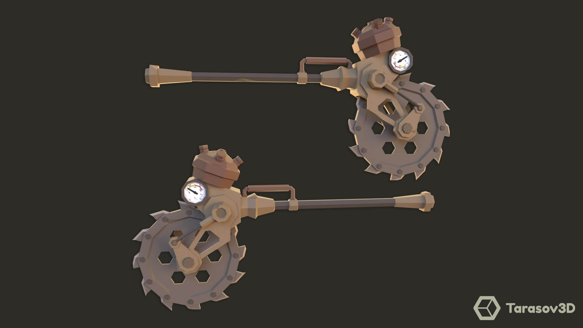 Steampunk Weapons Low Poly Pack - 3D Model by Tarasov3D