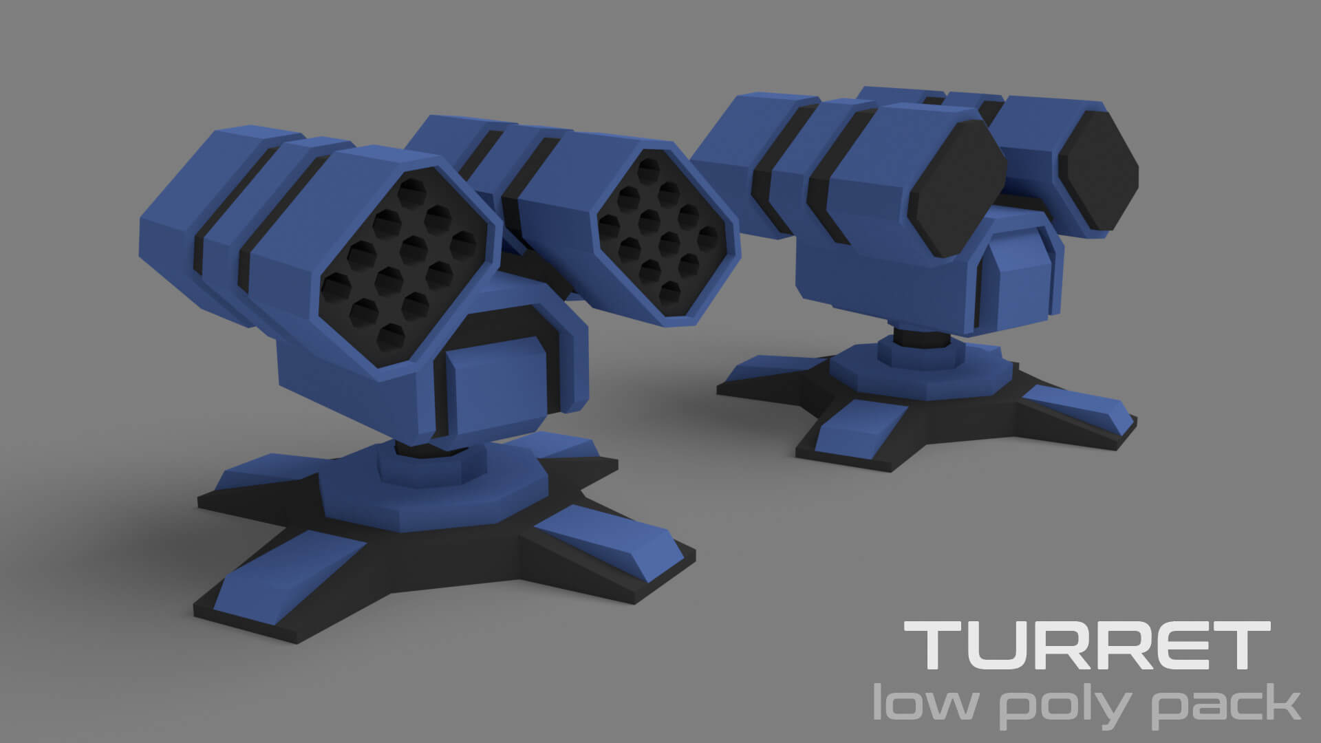 Turret LowPoly Pack - 3D Model by Tarasov3D