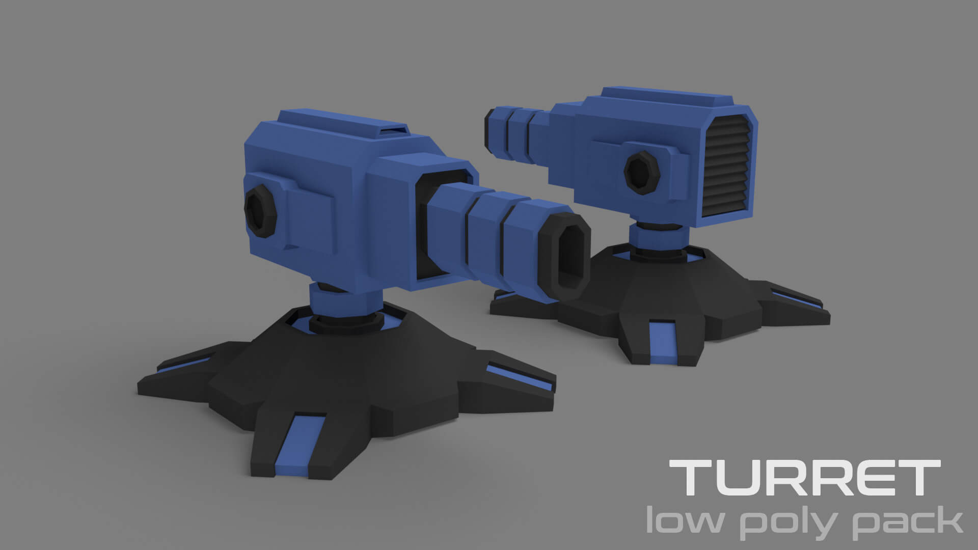 Turret LowPoly Pack - 3D Model by Tarasov3D