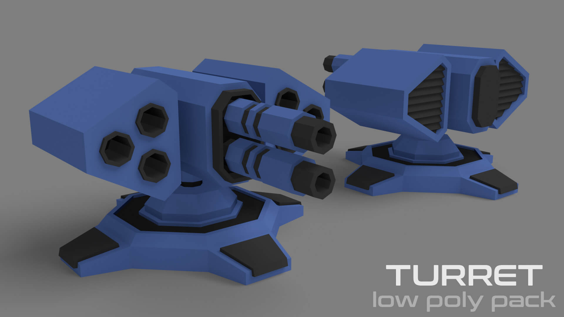 Turret LowPoly Pack - 3D Model by Tarasov3D