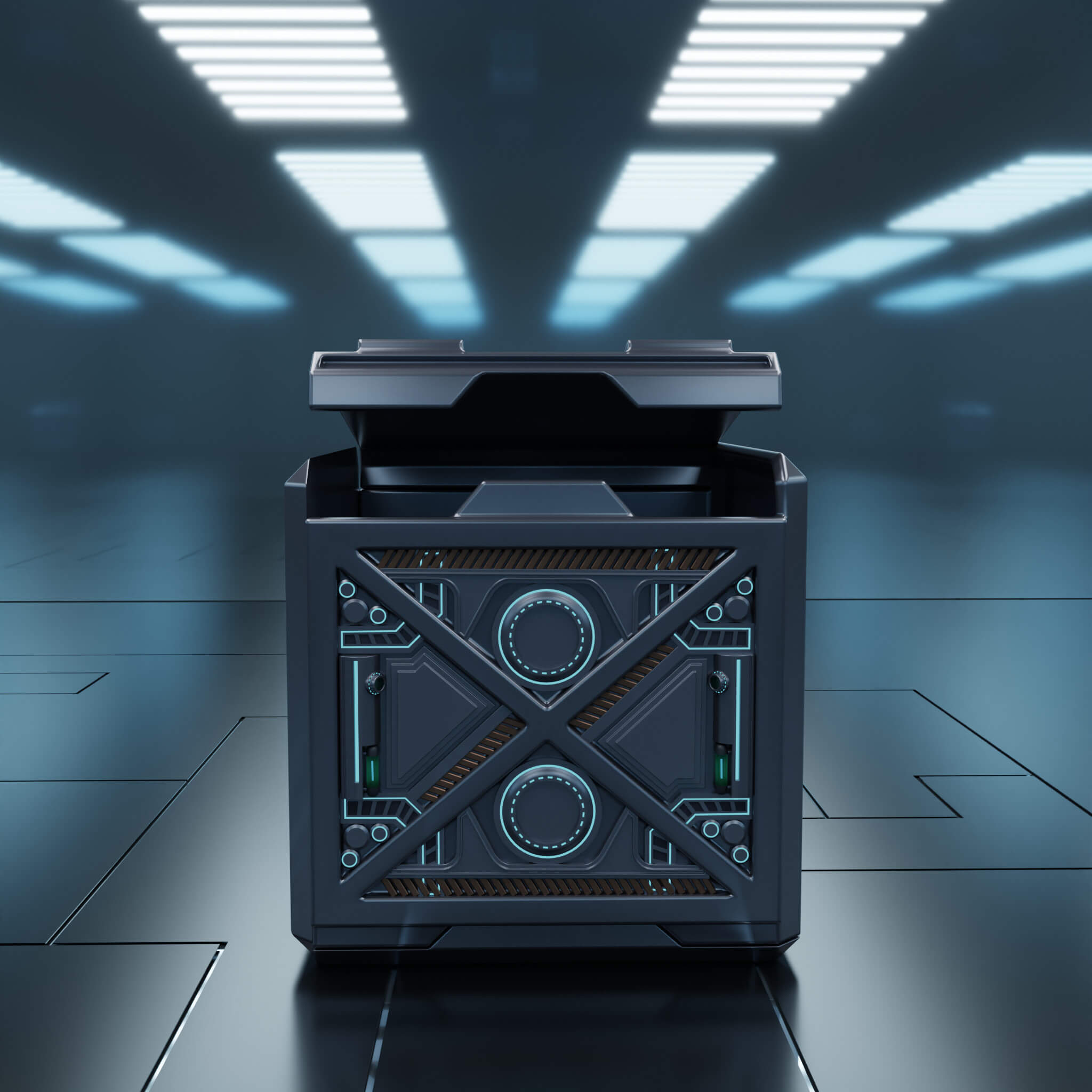 Sci-Fi Box 3D Model by targetteam