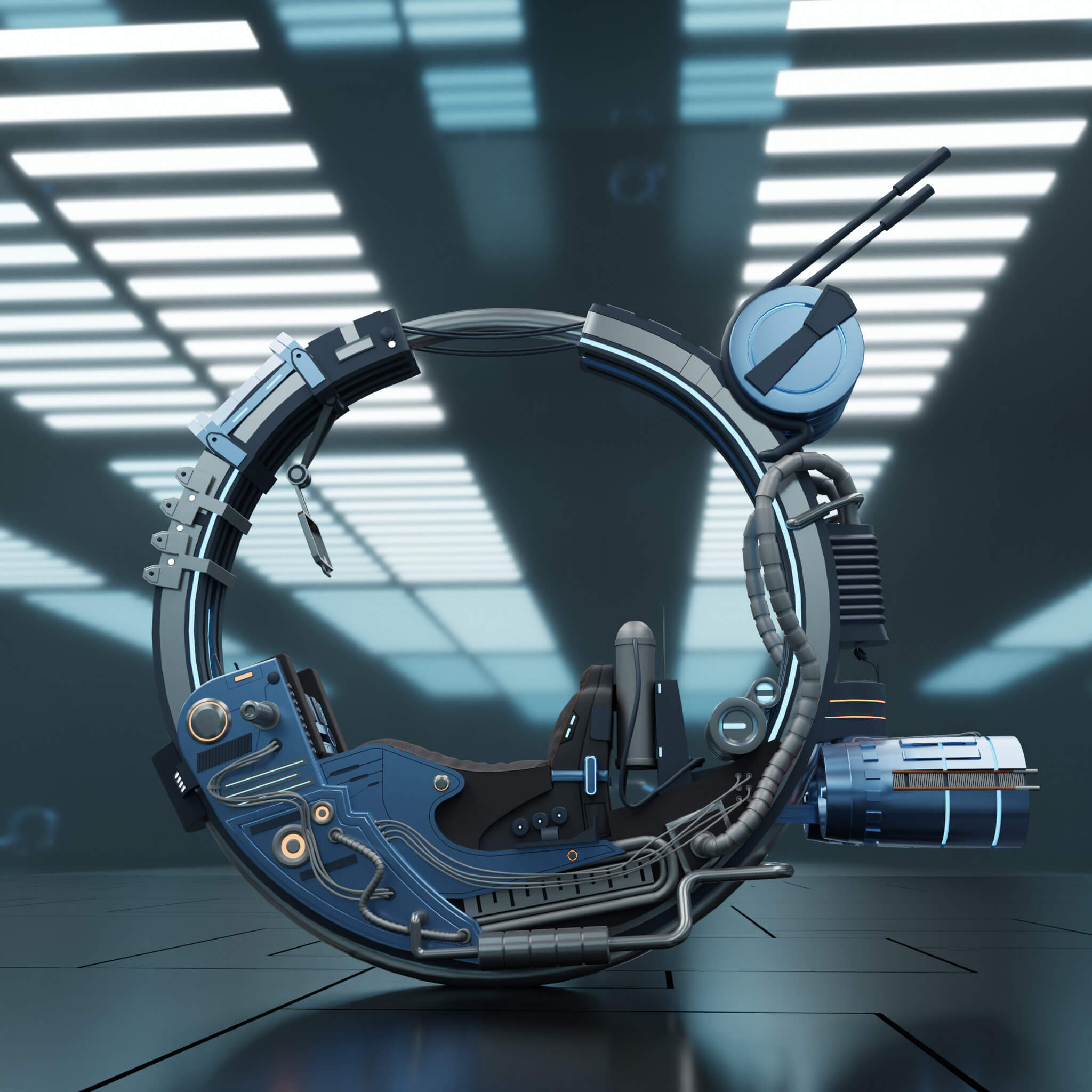 Sci-Fi Motorbike 3D Model by targetteam