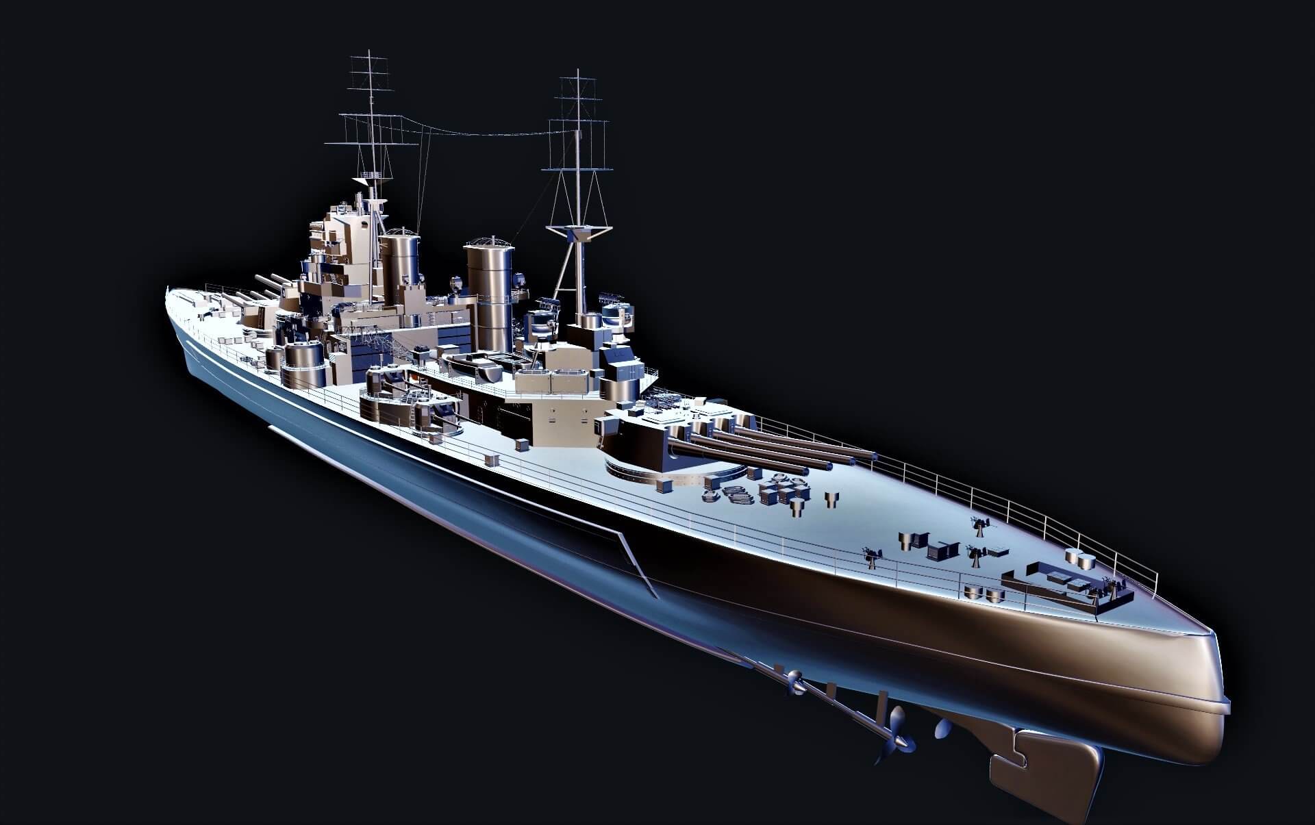 Warship - 3D Model by targetteam