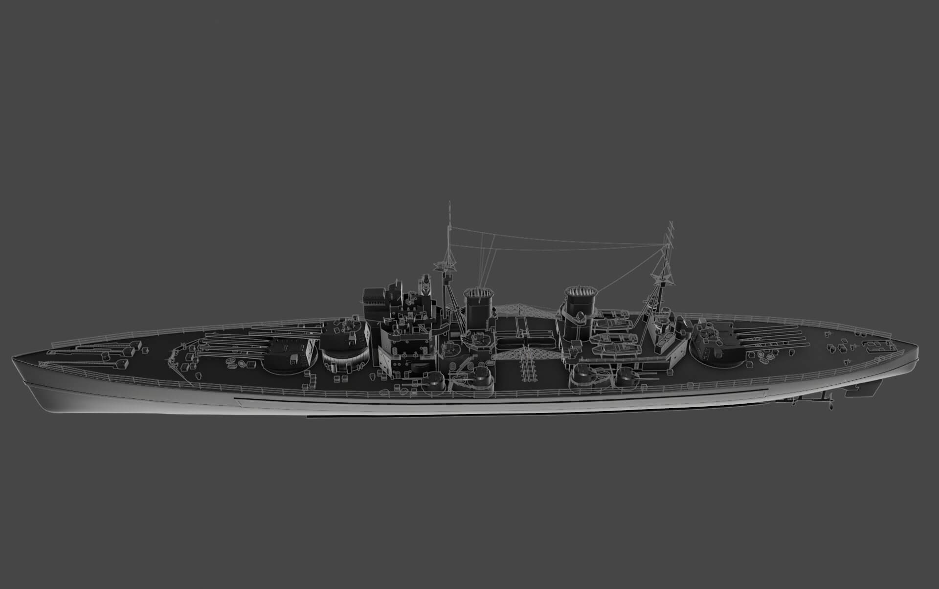 Warship - 3D Model by targetteam