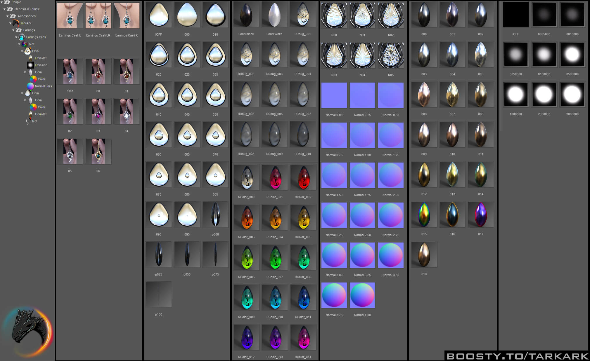 Caeli Earrings 3D Render, Digital Art by Tark_Ark