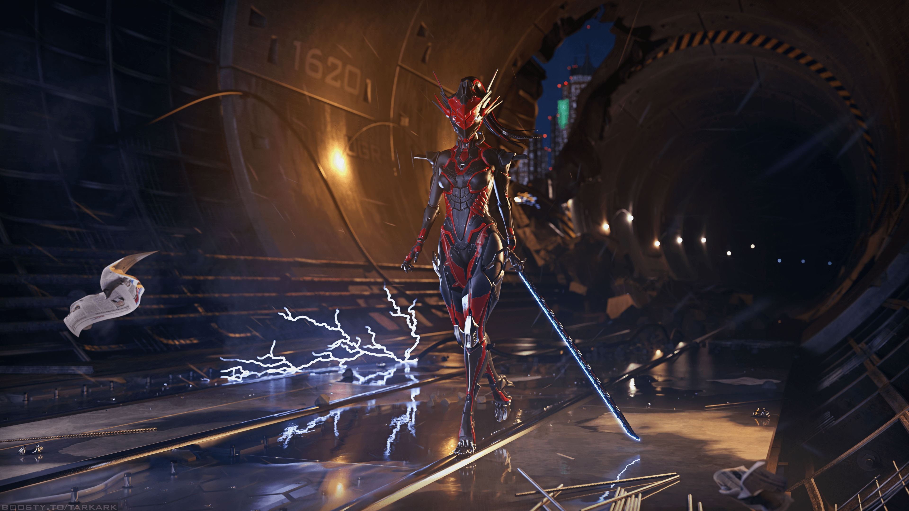 Cyberhunt 3D Render, Digital Art by Tark_Ark