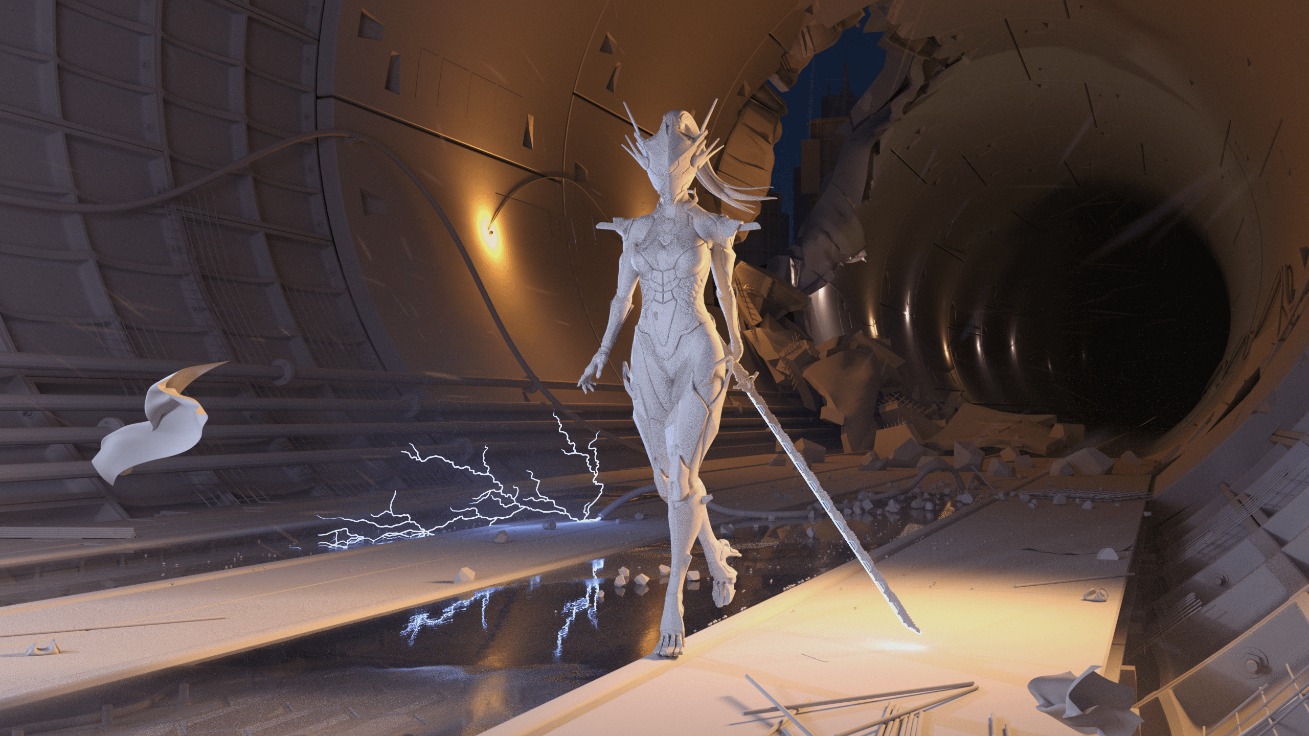 Cyberhunt 3D Render, Digital Art by Tark_Ark