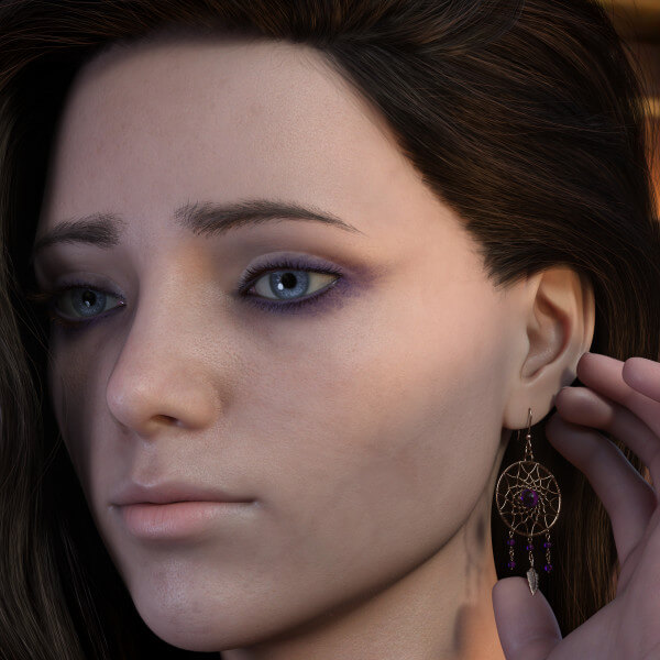 Snake Earrings 3D Render | RenderHub Gallery