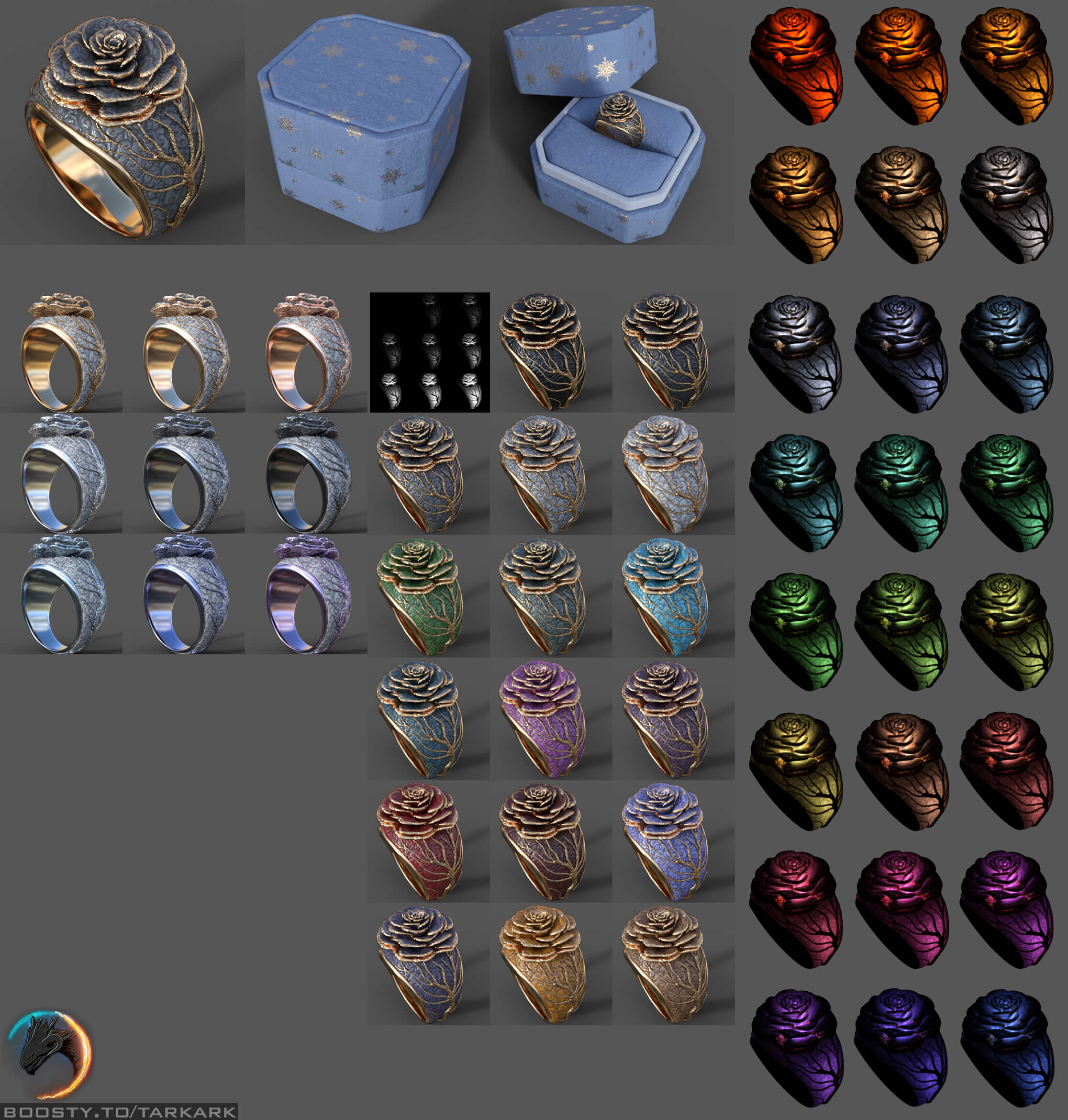 (TA) Rose Ring for Genesis 8 and 8.1 Female (Gift 2025) - Free Daz ...