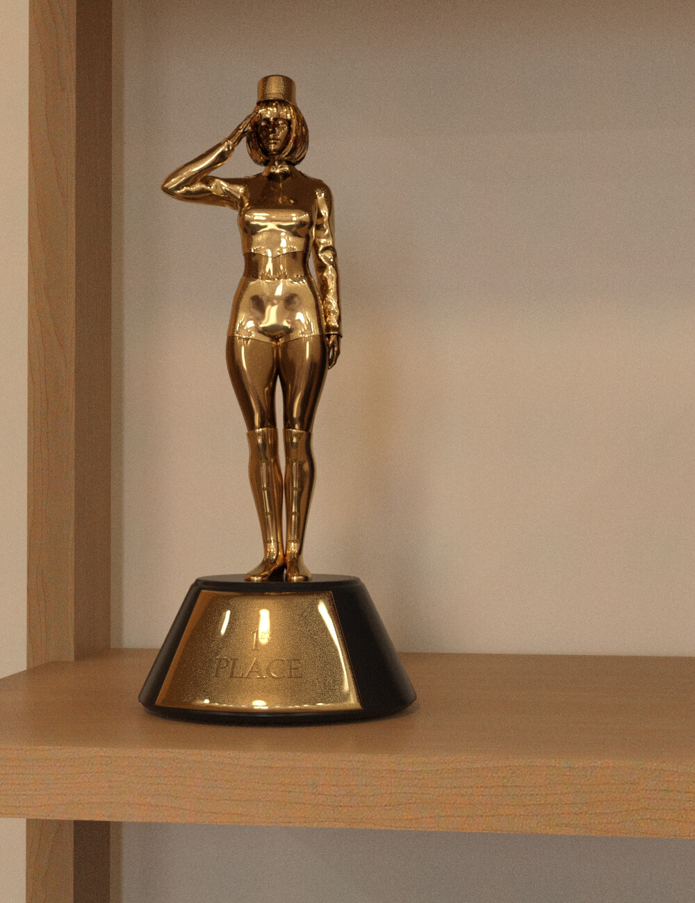 Trophy 3D Render, Digital Art by TashaBanished