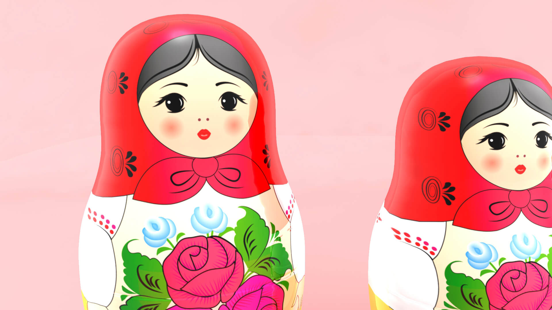 Babushka Matryoshka Dolls - 3D Model by Tassos Kotsiras
