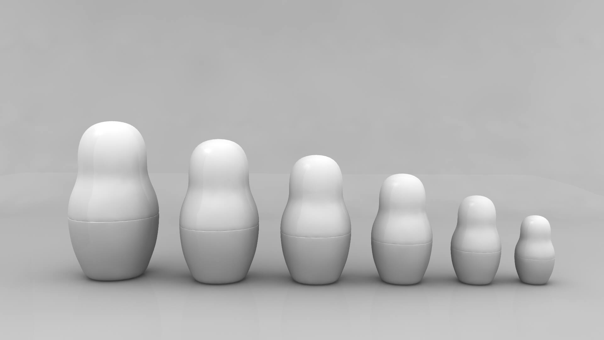 Babushka Matryoshka Dolls - 3D Model by Tassos Kotsiras