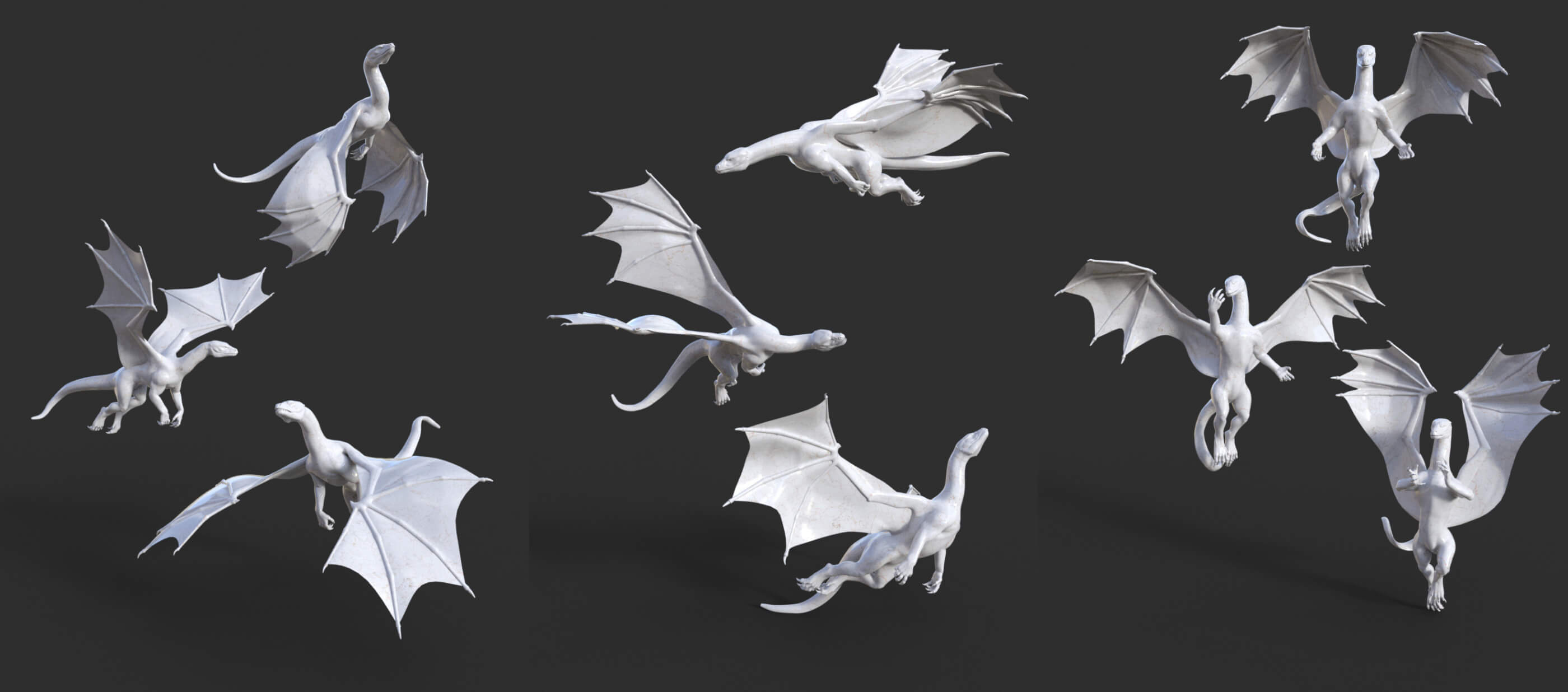 Dynamic Dragon Poses - Daz Content by taterpot