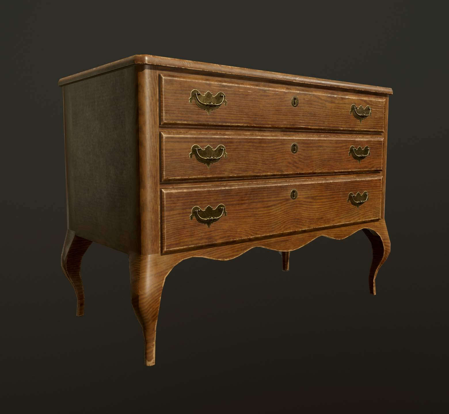 Antique Commode - 3D Model by Tatiana Gladkaya