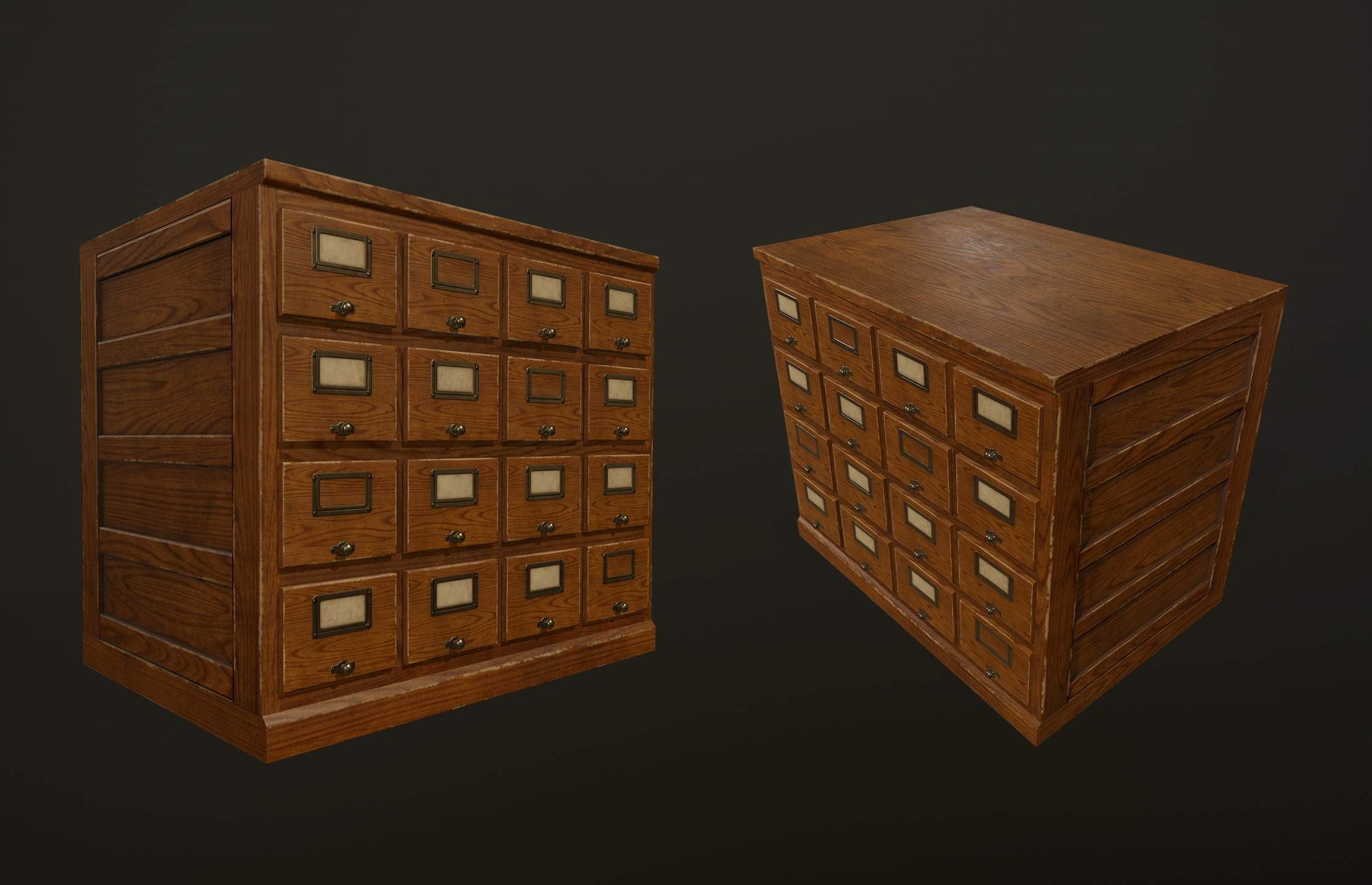 Card File Cabinet - 3D Model by Tatiana Gladkaya