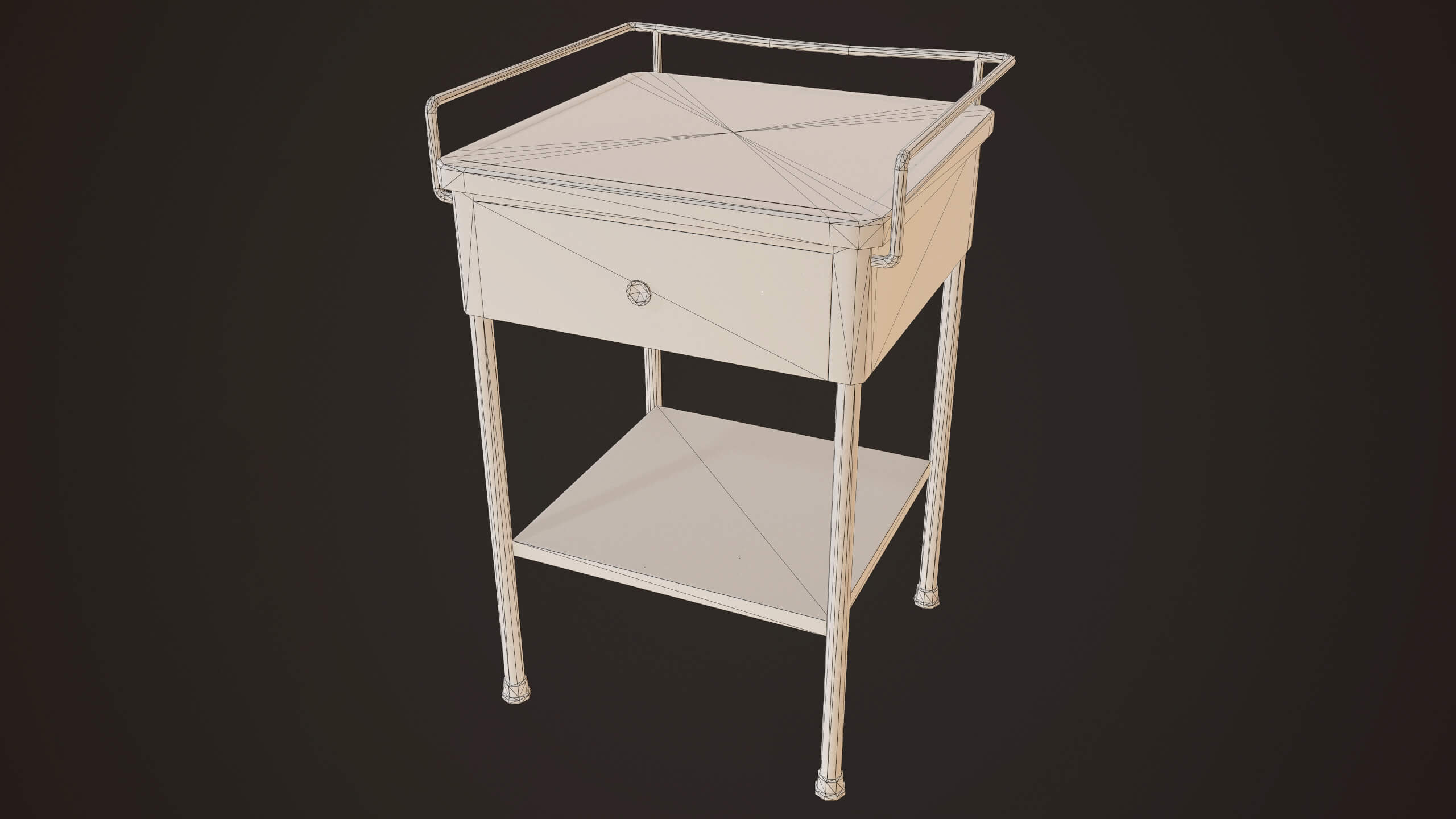 Hospital Bedside Table - 3D Model by Tatiana Gladkaya