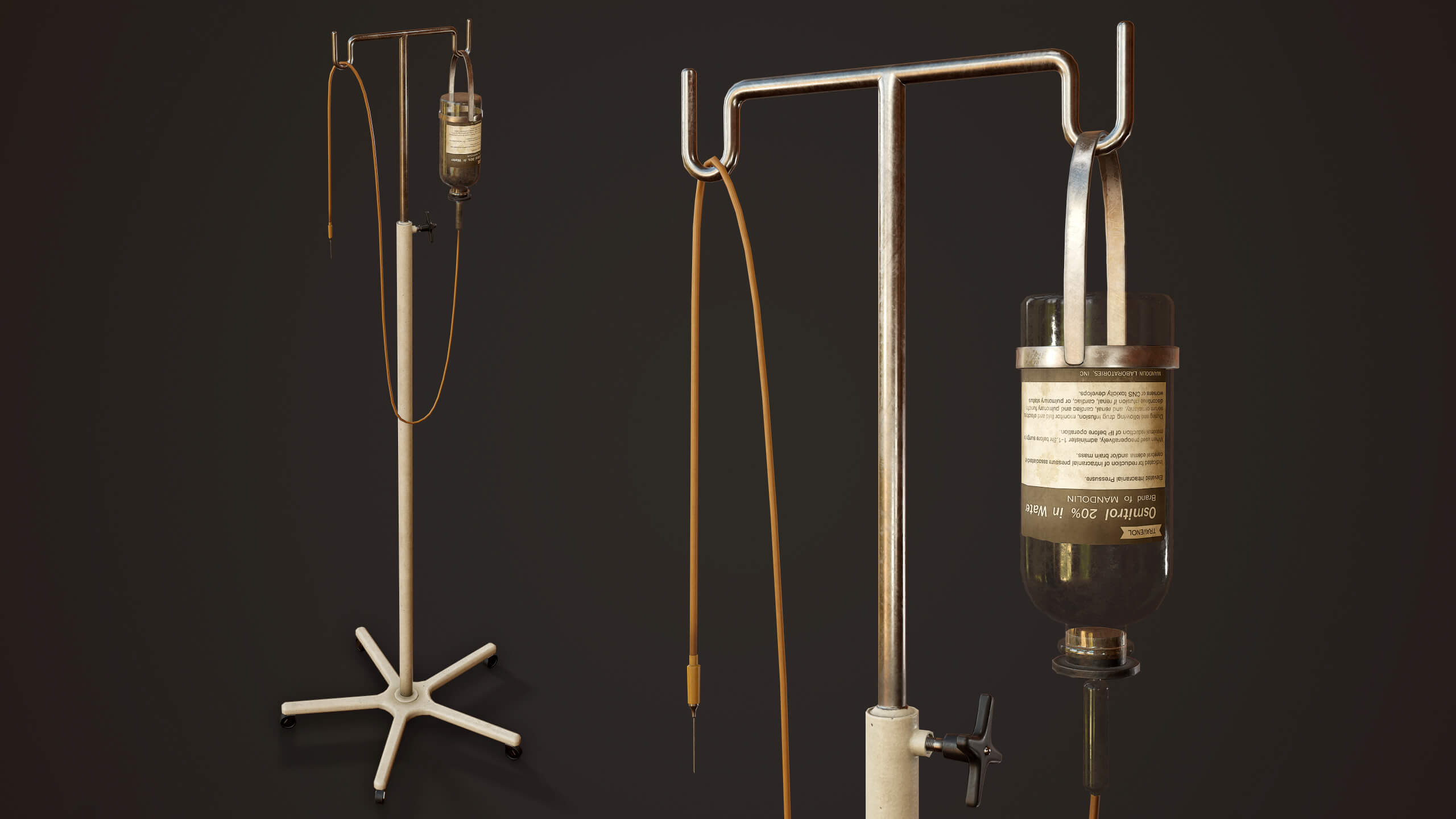 Hospital Drip Stand - 3D Model by Tatiana Gladkaya