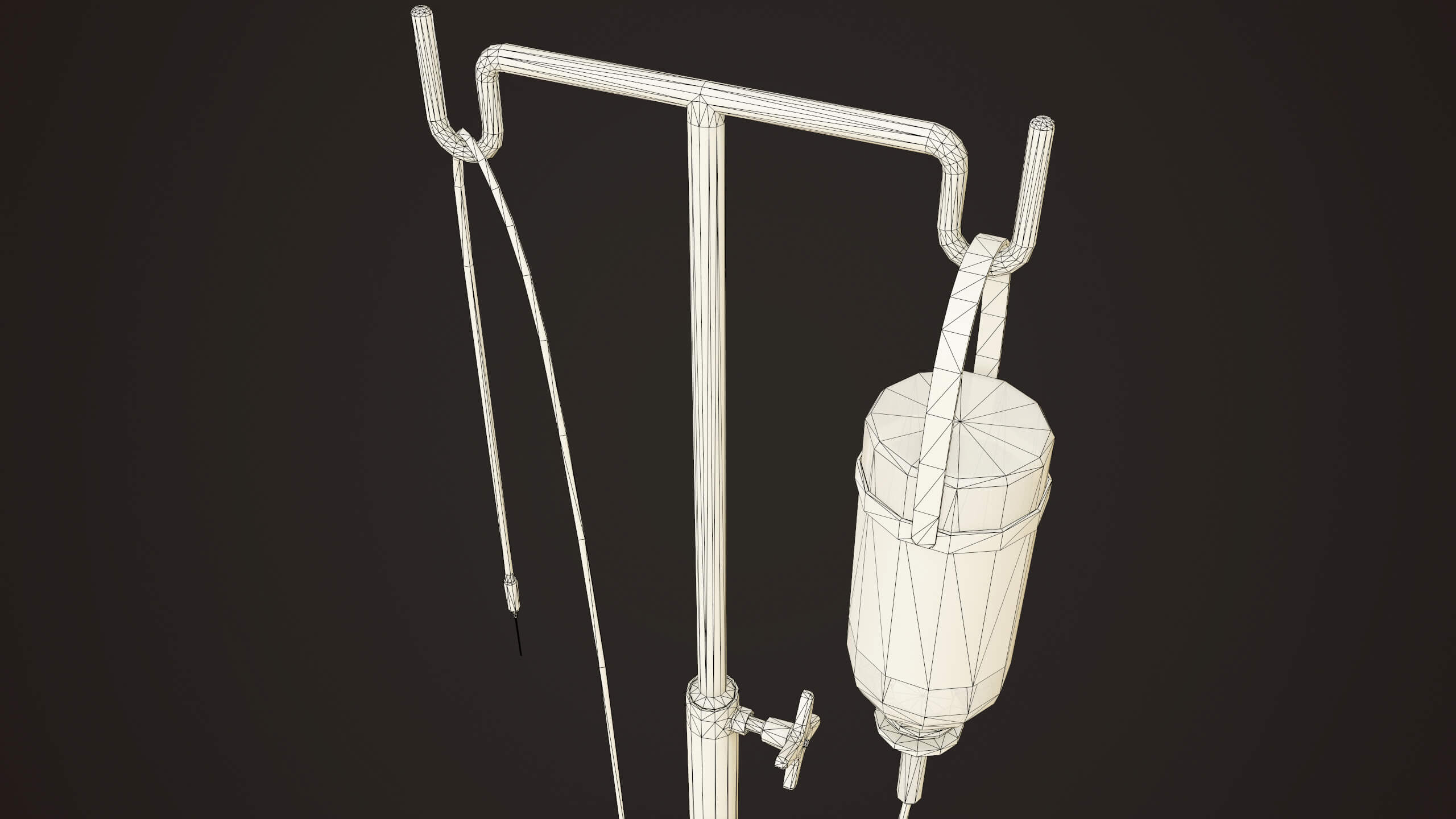 Hospital Drip Stand - 3D Model by Tatiana Gladkaya