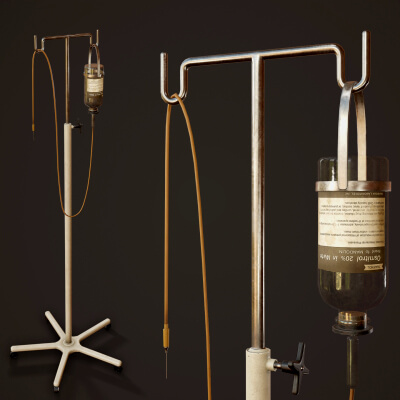 Hospital Drip Stand - 3D Model by Tatiana Gladkaya