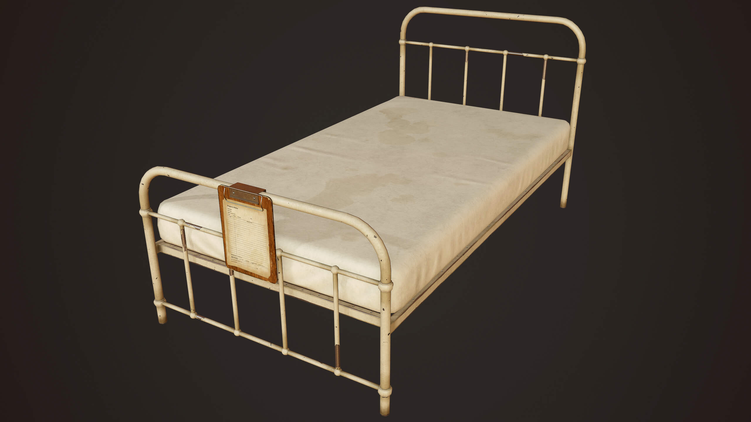 Old Hospital Bed - 3D Model by Tatiana Gladkaya