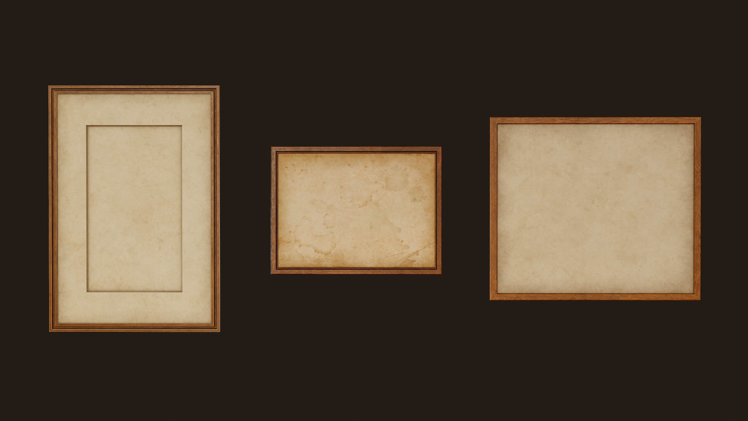 Old Picture Frames - 3D Model by Tatiana Gladkaya