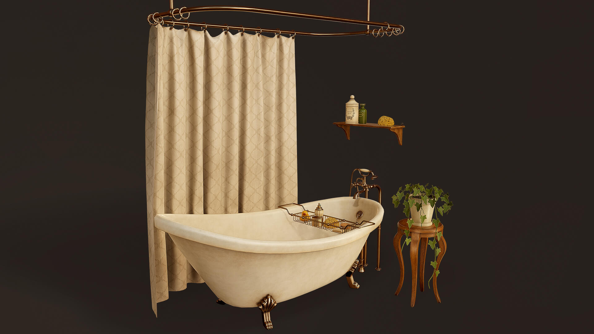 Victorian Bathroom Props Pack - 3D Model by Tatiana Gladkaya