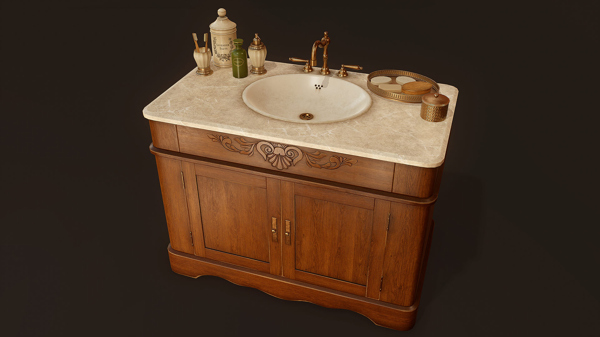 Victorian Bathroom Props Pack - 3D Model by Tatiana Gladkaya