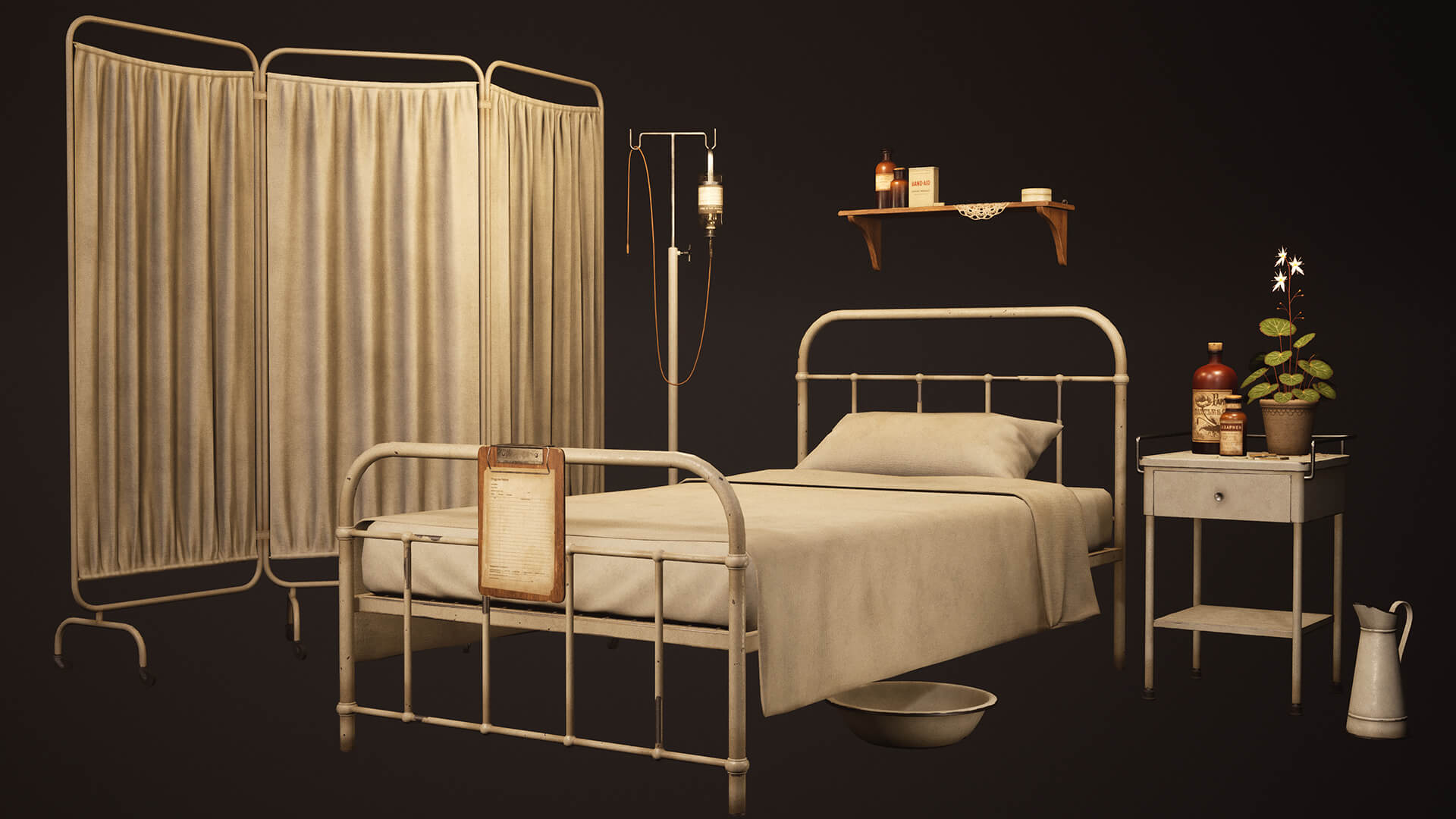 Victorian Hospital Props Pack - 3D Model by Tatiana Gladkaya