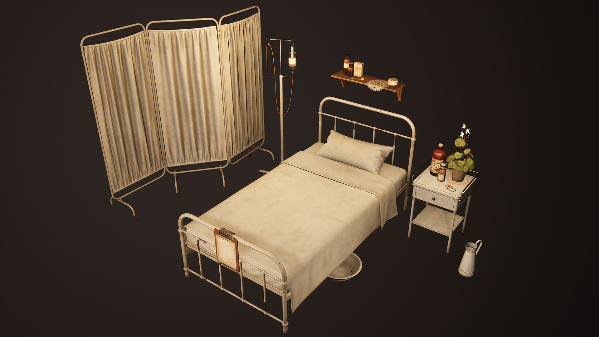 Victorian Hospital Props Pack - 3D Model by Tatiana Gladkaya