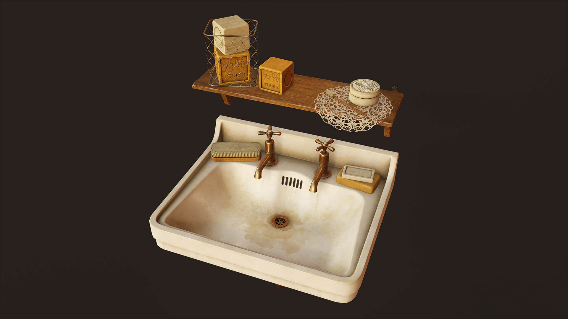 Victorian Hospital Props Pack - 3D Model by Tatiana Gladkaya