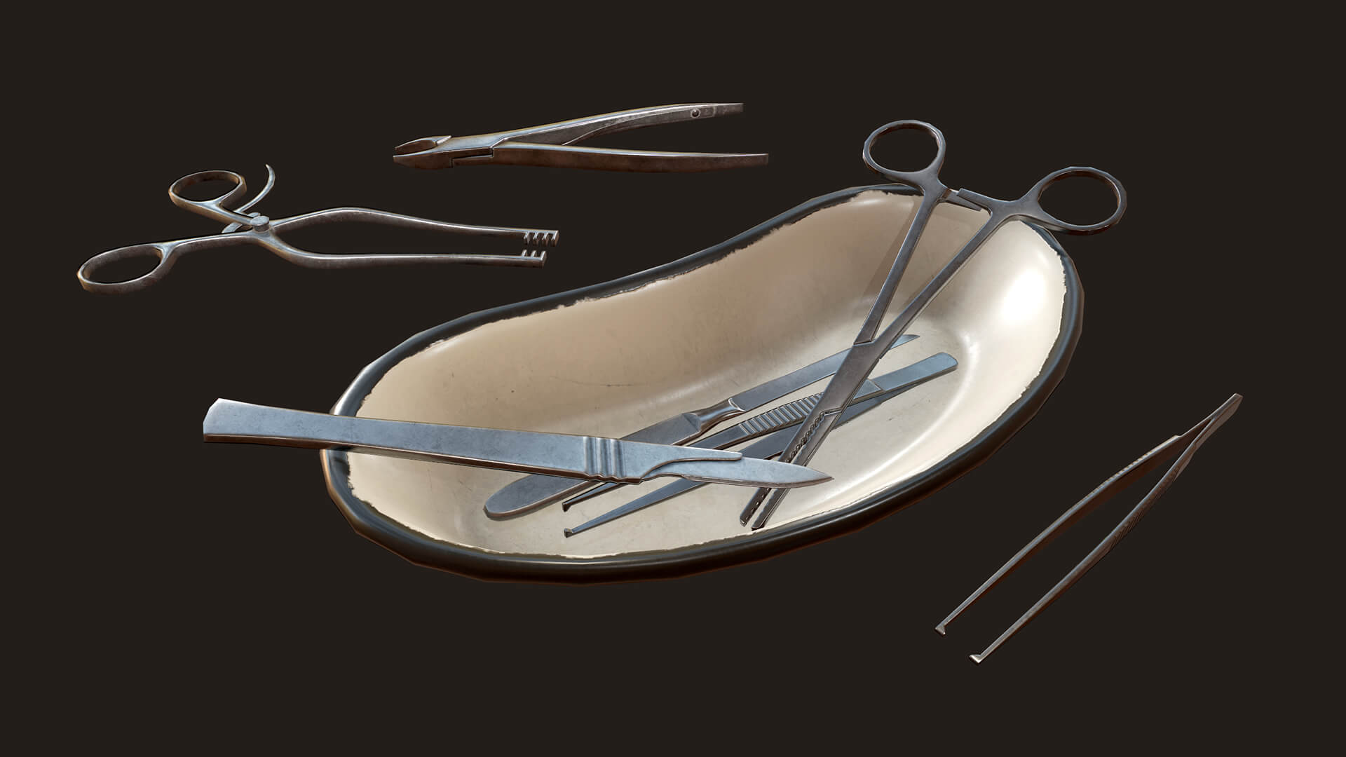 Victorian Hospital Props Pack - 3D Model by Tatiana Gladkaya